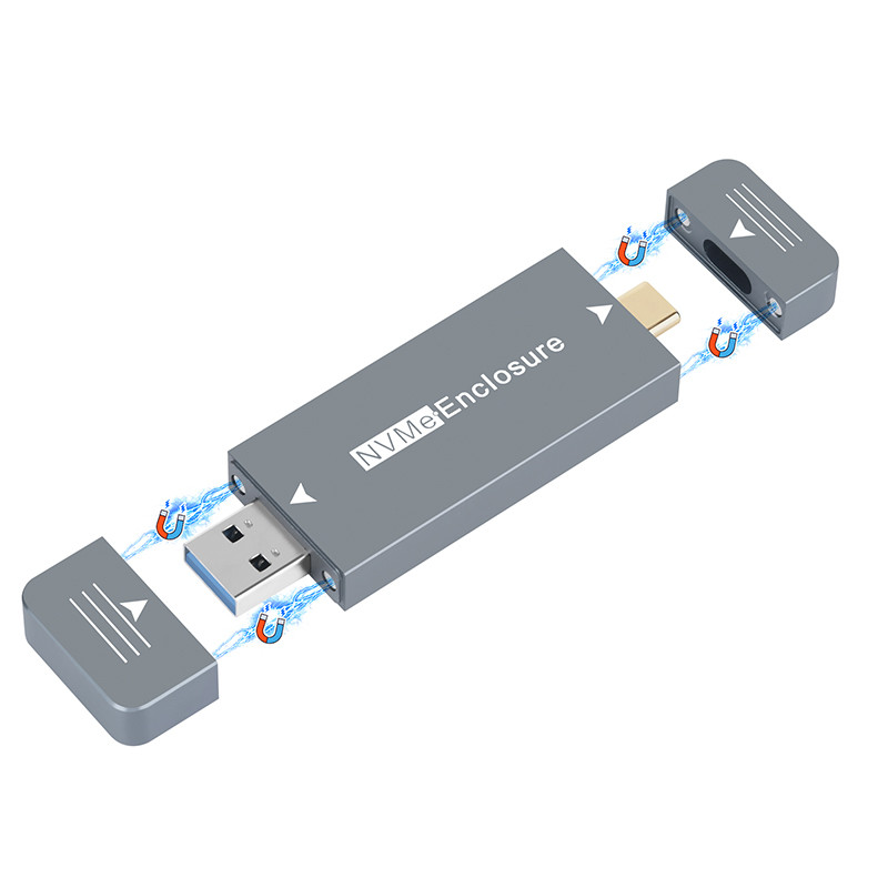 M.2 NVMe 2230 SSD Enclosure USB A/C Adapter 10Gb USB3.2 Gen2 External ...