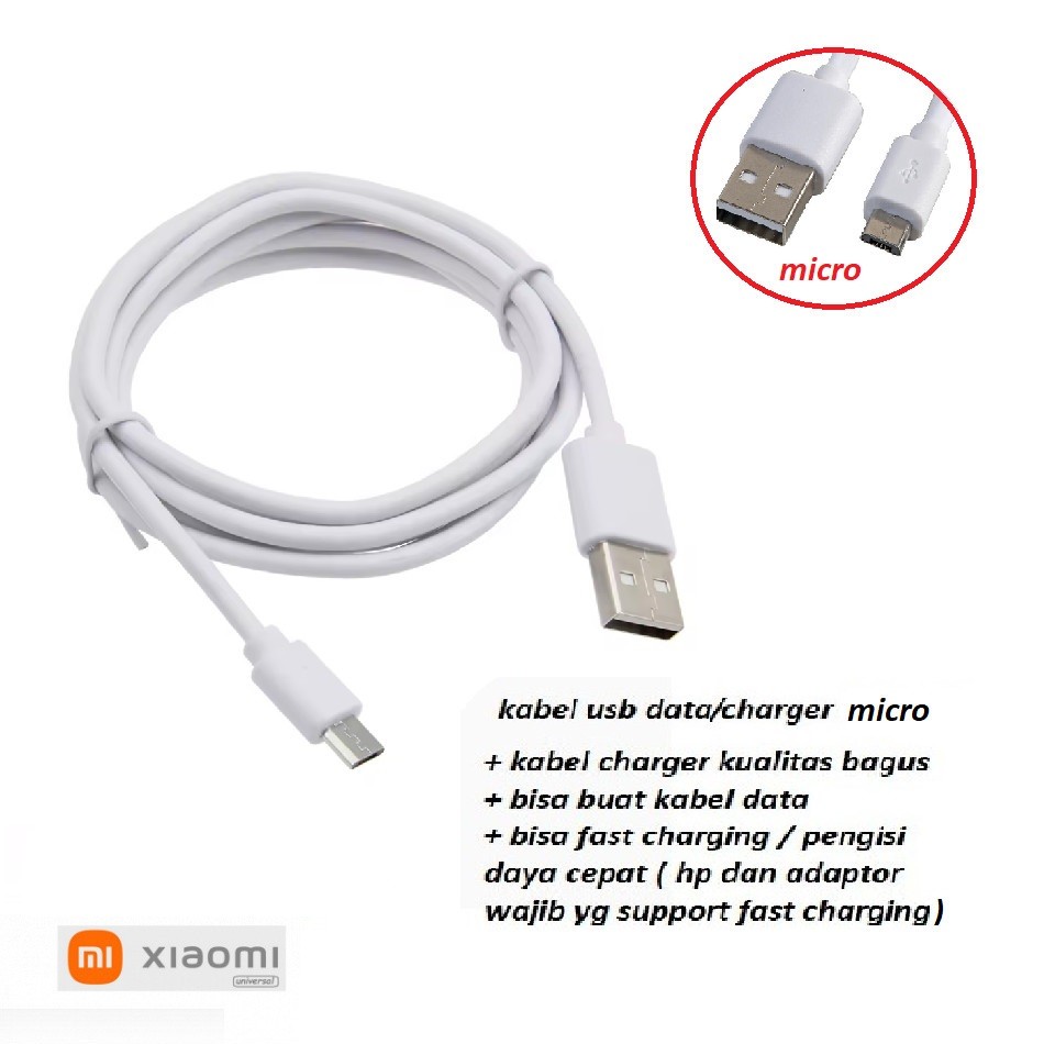 Usb micro charger cable xiaomi redmi 9A - redmi 9A Sport - redmi 9AT ...