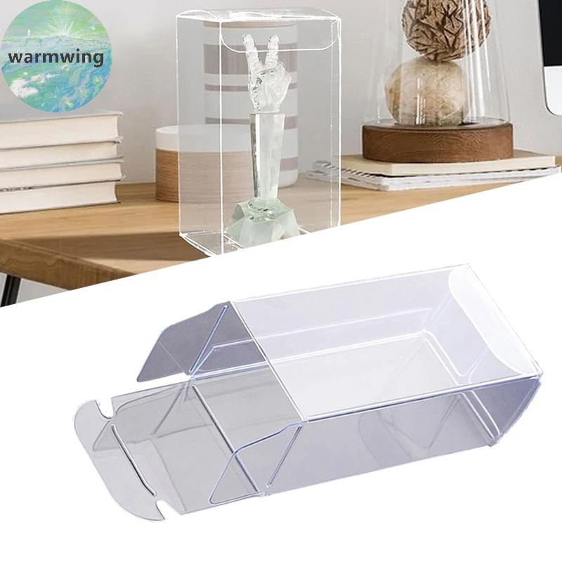 Warmwing 10PCS Transparent Car Toy Model Protection Display Box Clear PVC Storage Holder Case ...