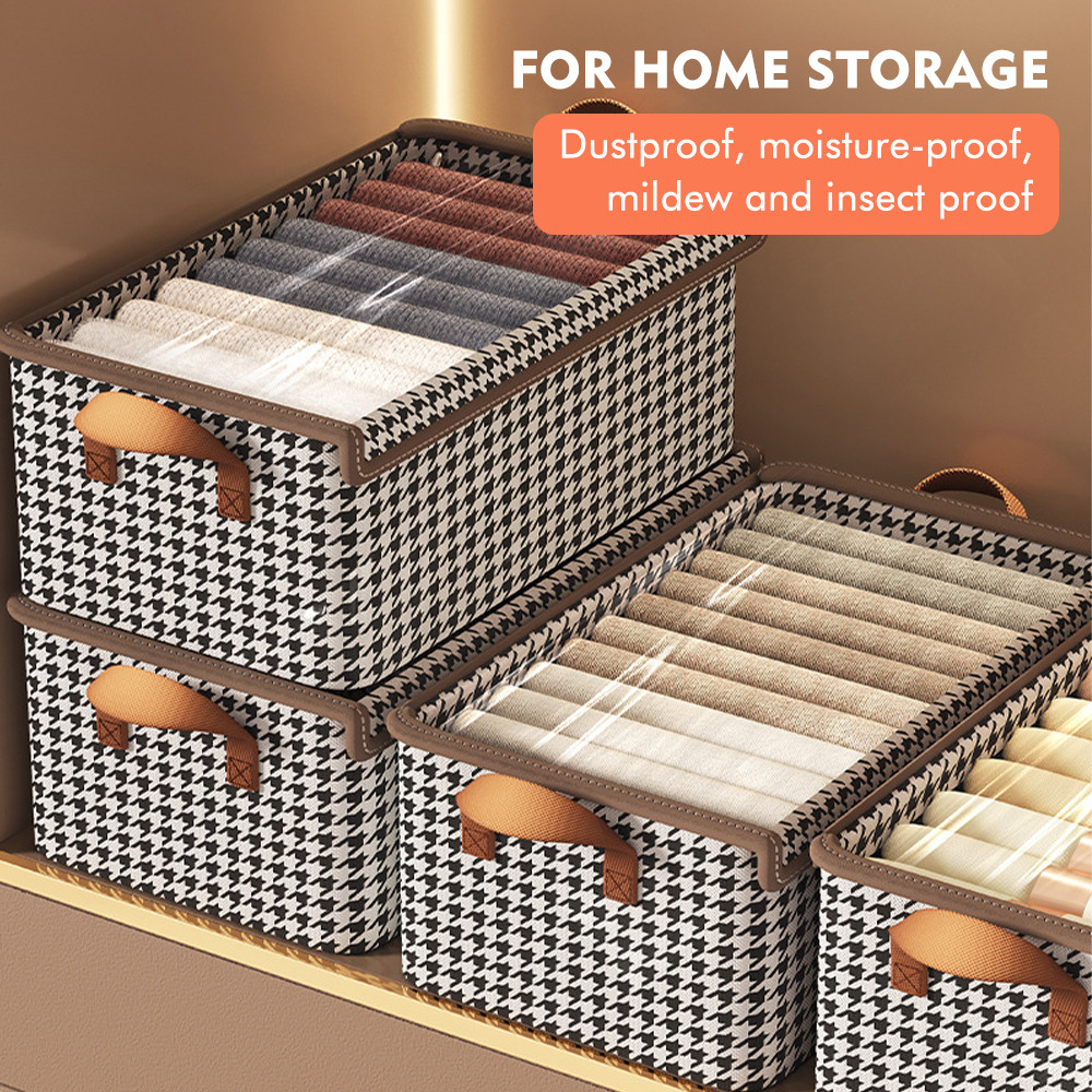 Extra large clothing storage box with lid foldable waterproof Clothes ...