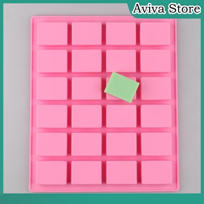 24 Cavities Small Square Silicone Mold For Chocolate Aromatherapy ...