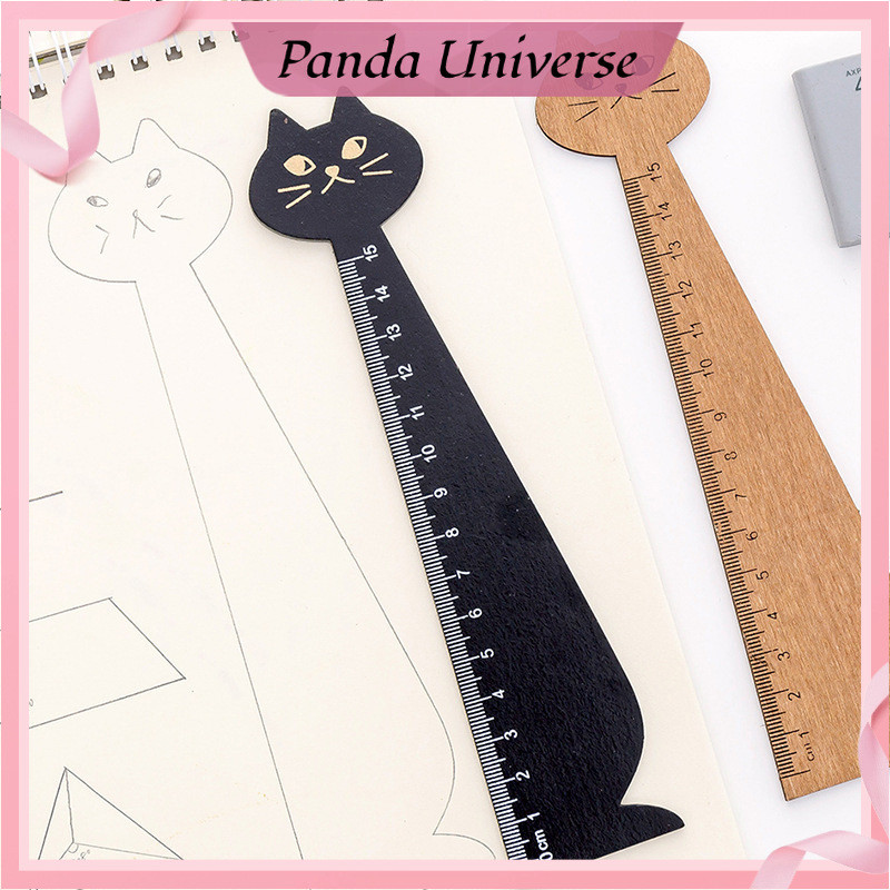 Creative Cartoon Ruler, Cat Painting Ruler, Cute Wooden Ruler ...