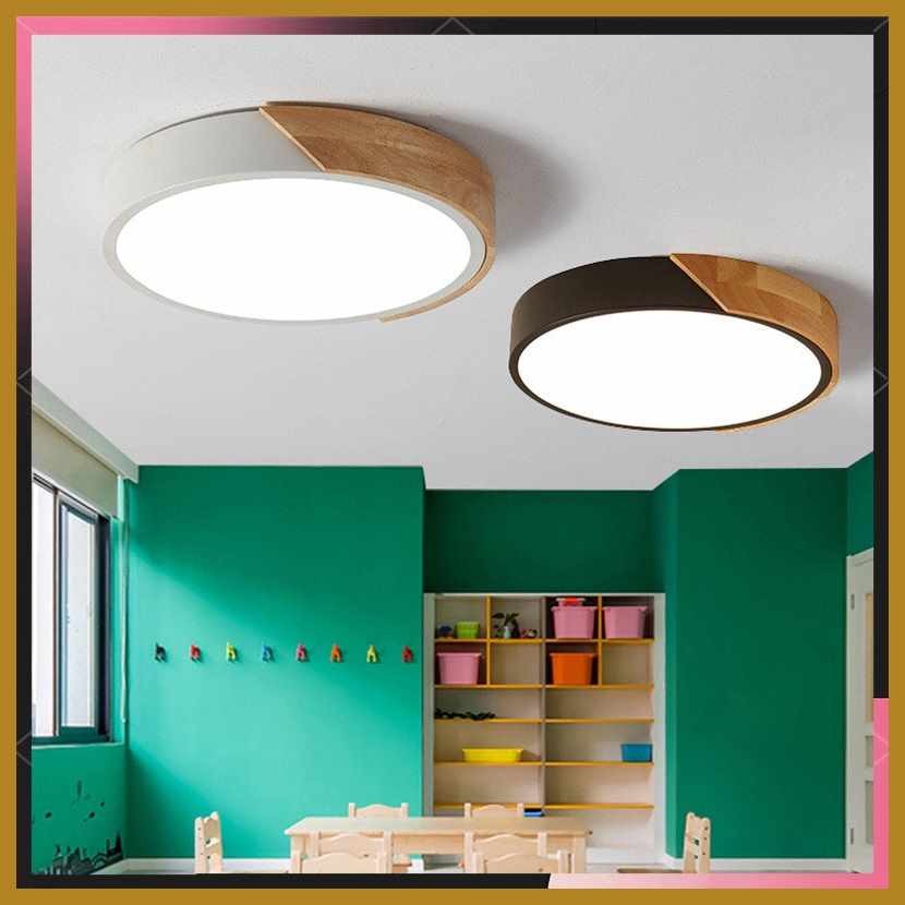 Modern=M&LED)B}Ceiling}S)Light}b)Ultra}Jx)Thin}FK)Lamp}tZ)Wooden}Ik ...