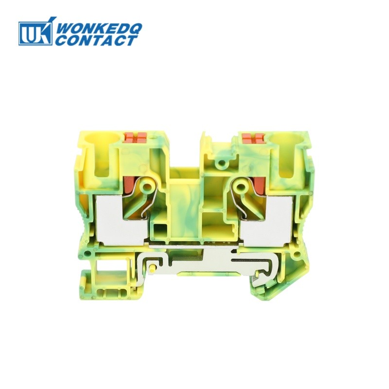 5Pcs PT 10-PE Ground Rail Terminal Block Push-in Grounding Connector ...