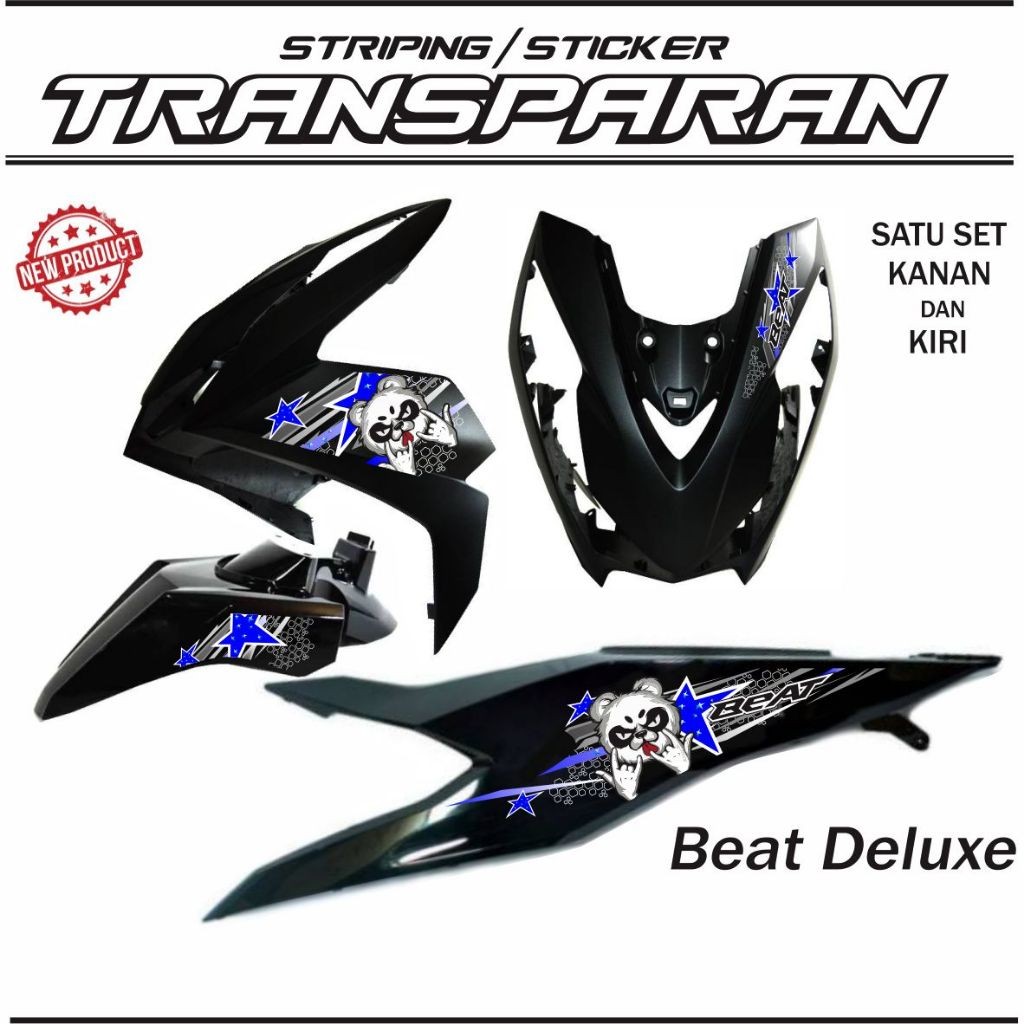 VARIATIONS ON BEAT DELUXE MOTORCYCLE STICKERS / TRANSPARENT STRIPING ...
