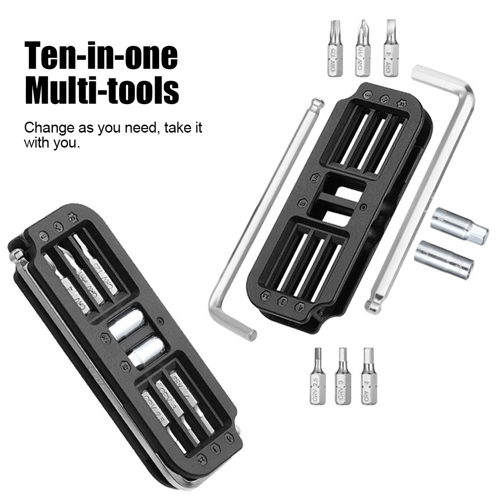 10-in-1 Bicycle Multi-Tool Steel Cycling Combination Maintenance Tools ...