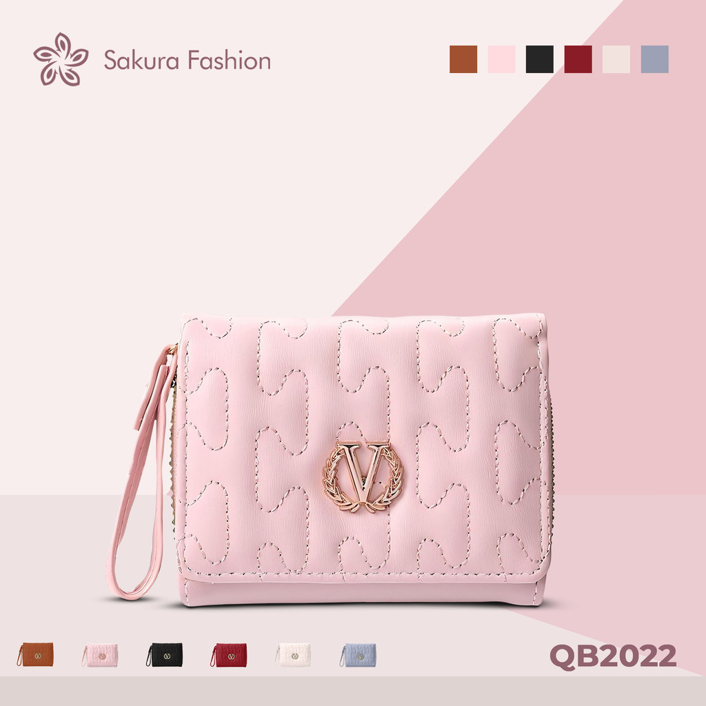 Sakurafashion Mini Wallets For Women Leather Plain Card Holder Large ...