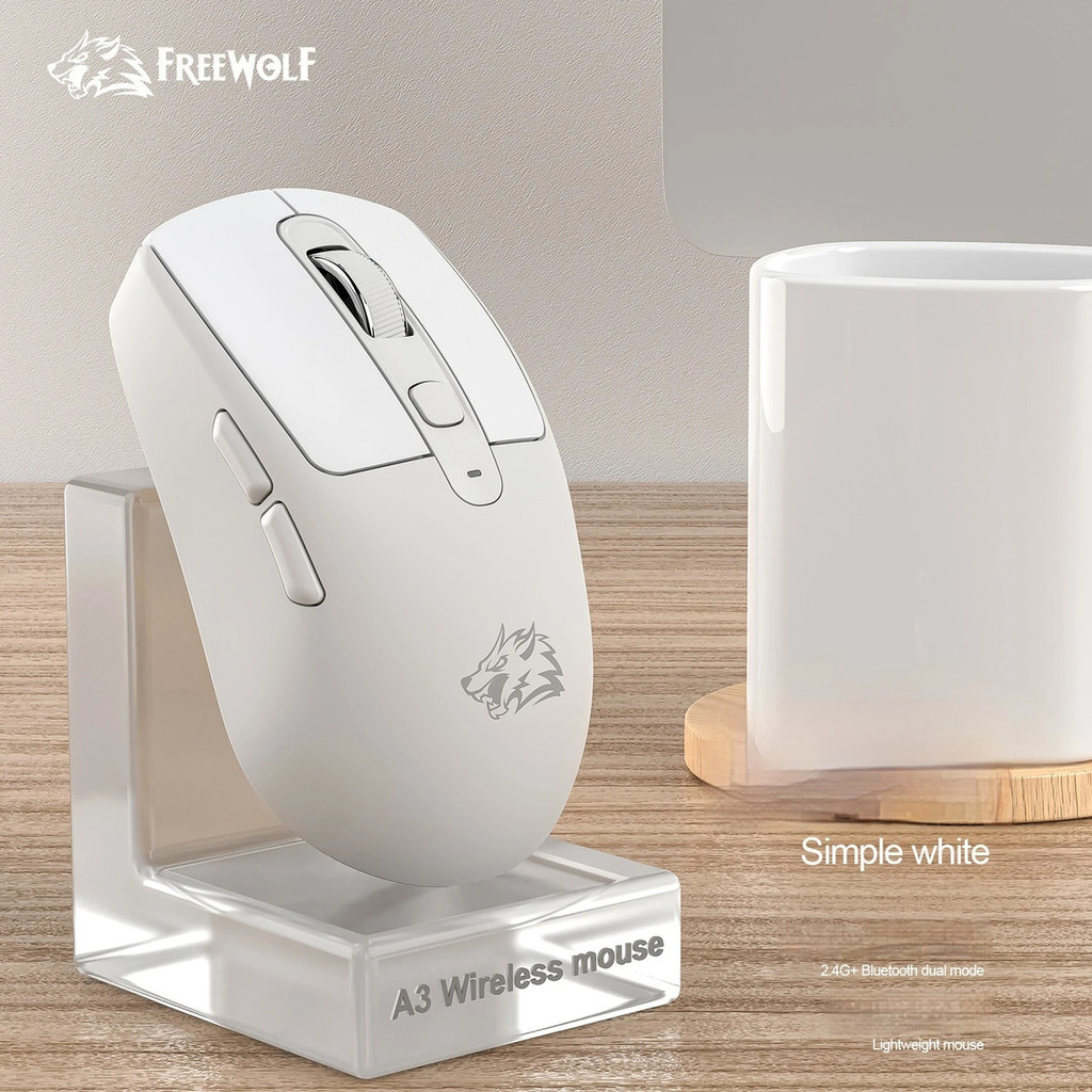 Free Wolf A3 Wireless Mouse Ergonomic Lightweight Bluetooth Dual-Mode ...