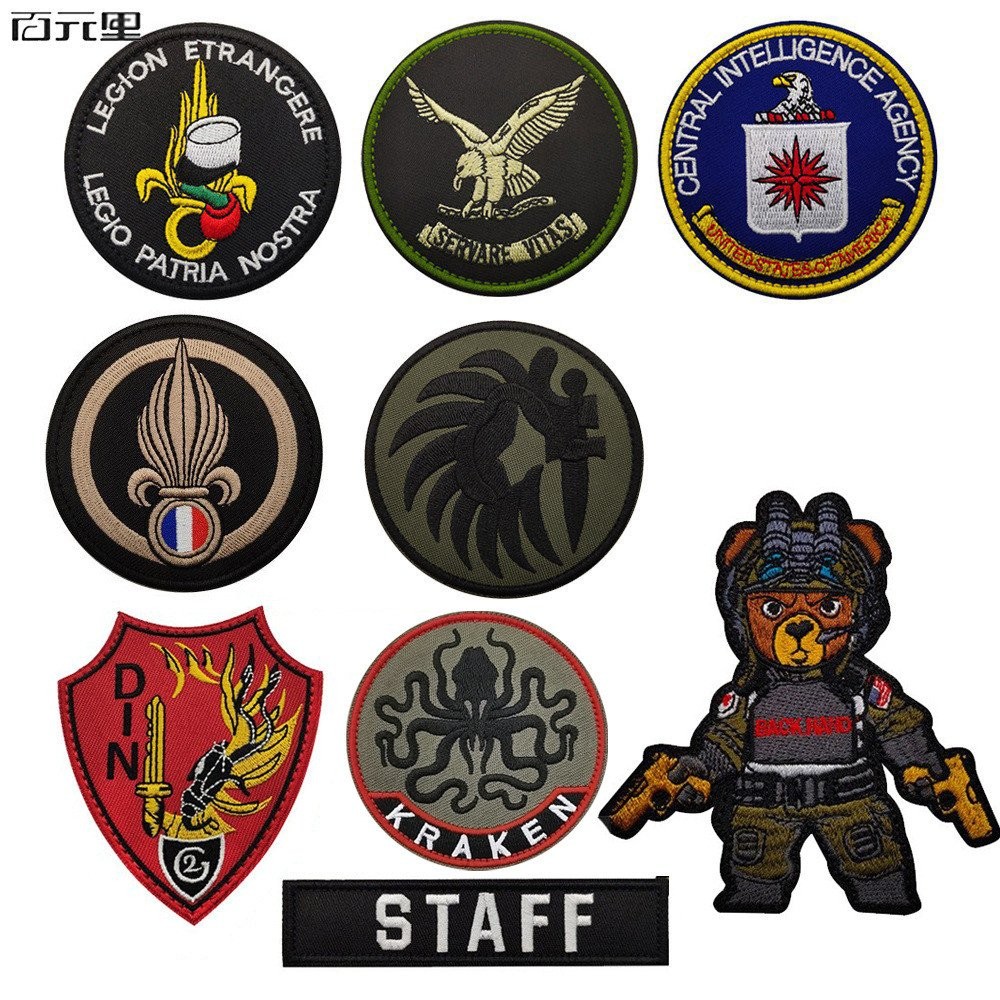 Clothes Cloth Sticker Cartoon Tactical Bear American French Foreign ...