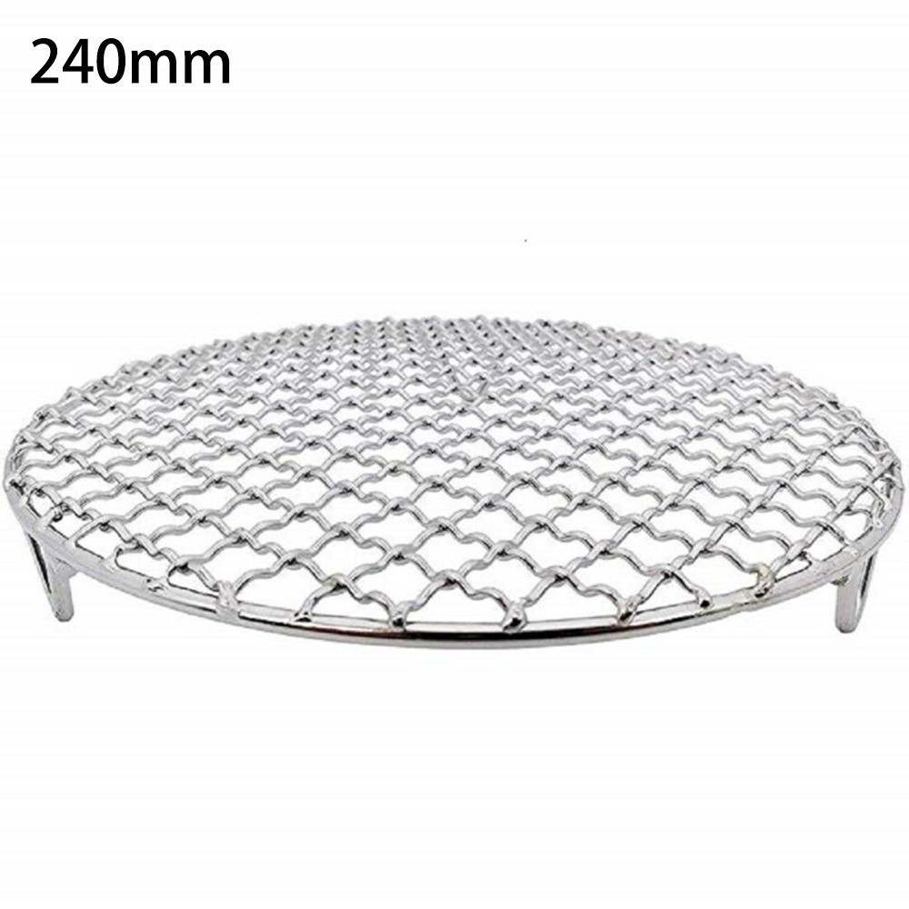 BBQ Grill Mesh Mat Outdoor Camping Cooking Tools Round Stainless Steel ...