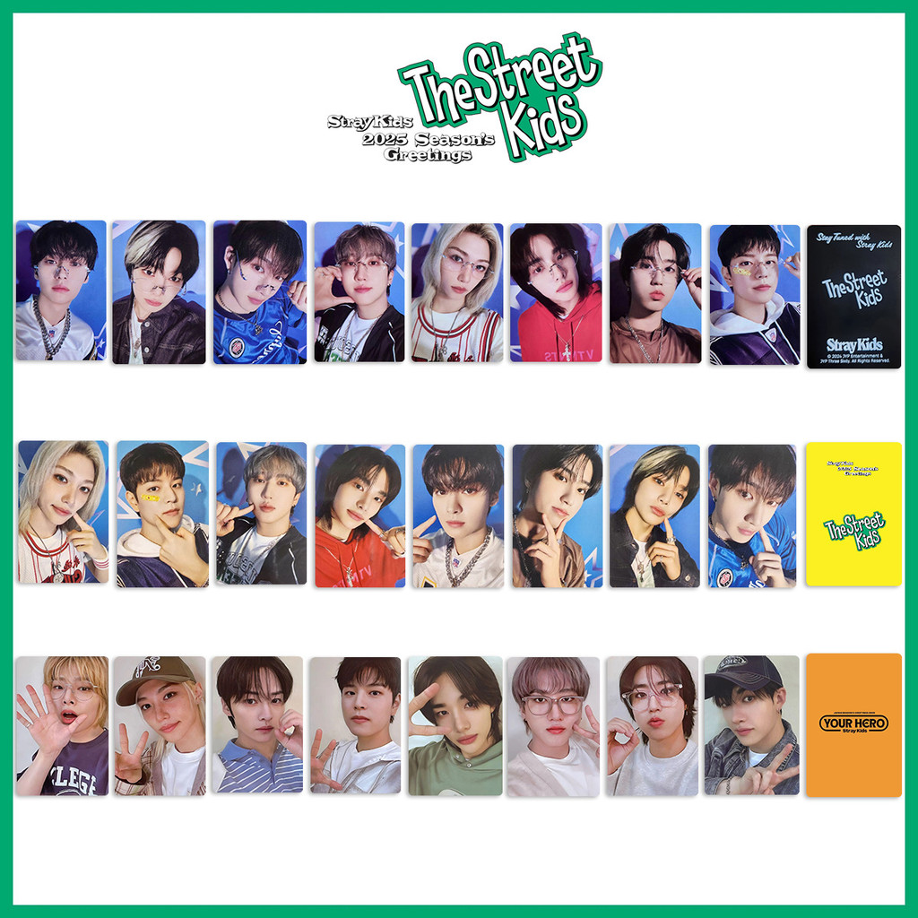 Kpop Idol Stray Kids 2025 Season Greeting Photocards BANGCHAN HYUNJIN Photo Card | Shopee ...