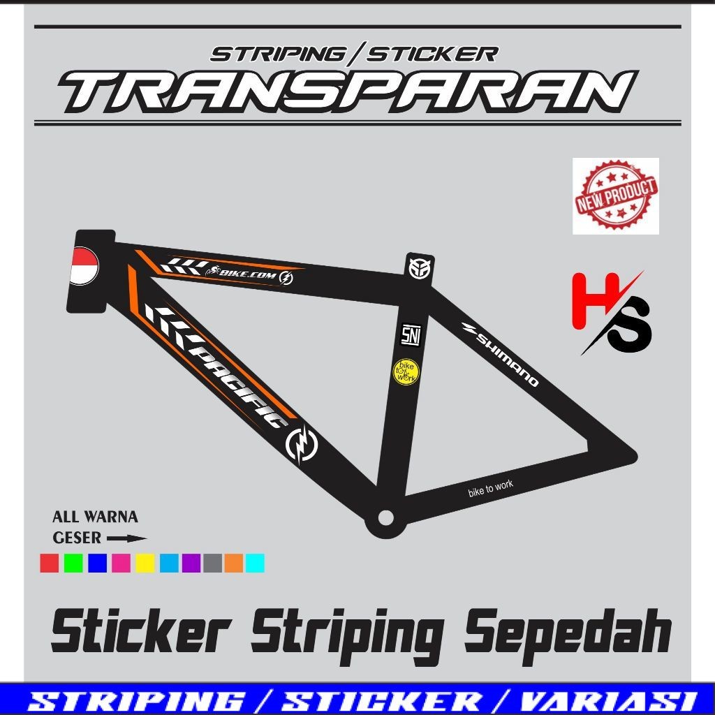 New VARIATION OF NEW A2 LIS ELEGANT TRANSPARENT BIKE STRIPING STICKERS ...