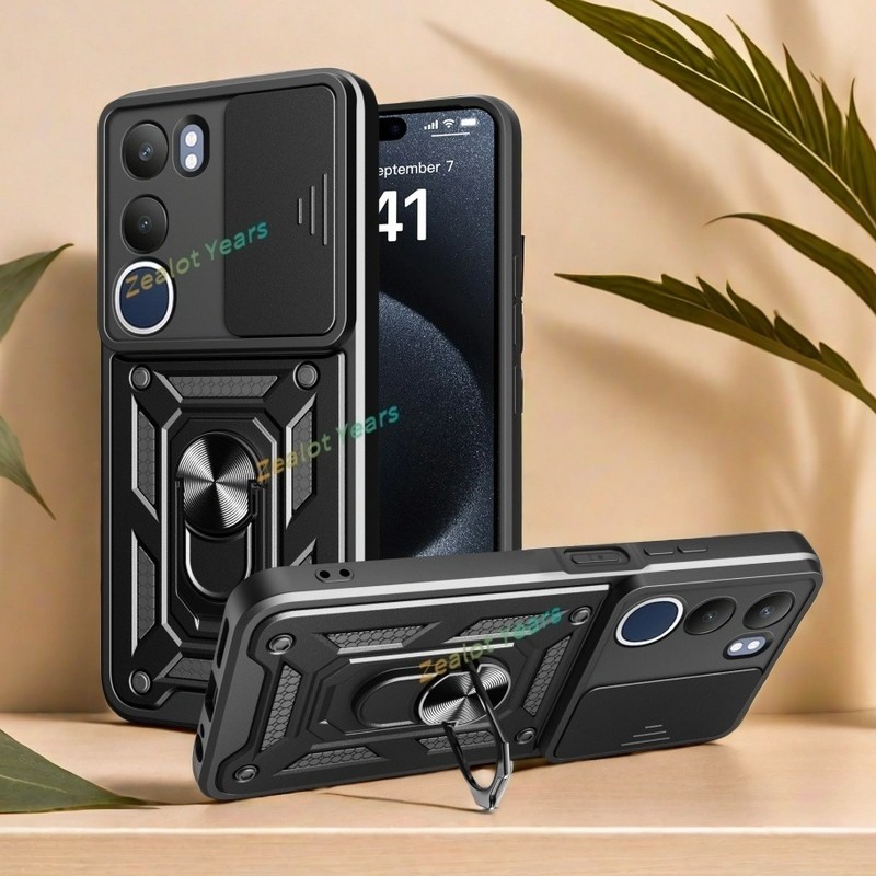Camera Lens Slide Case for Vivo Y19s Y200 4G 5G Shockproof Phone Casing ...