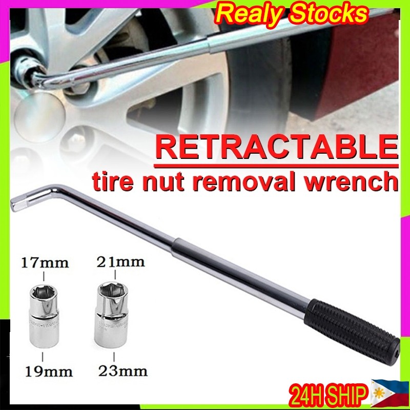 Car Tire Wrench L-type Mobile Socket Wrench Retractable Tire Nut ...