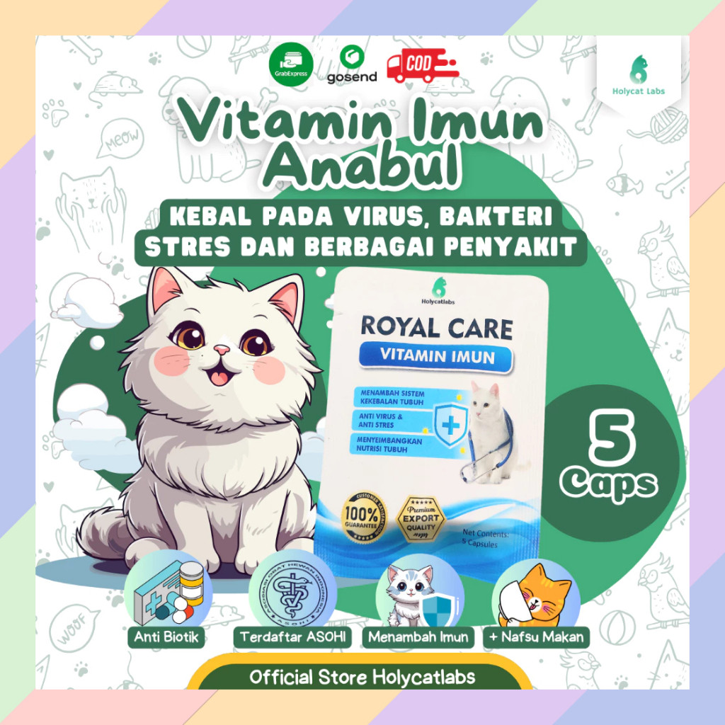 Rc16 Royal Care VITAMIN IMMUNE SACHET Cat Anti-Stress Immunity Medicine ...