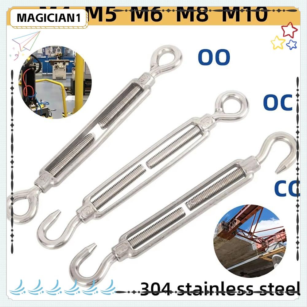 MAGICIAN1 1Pcs Wire Rope Tensioner, Hooks & Eye Turnbuckle 304 ...