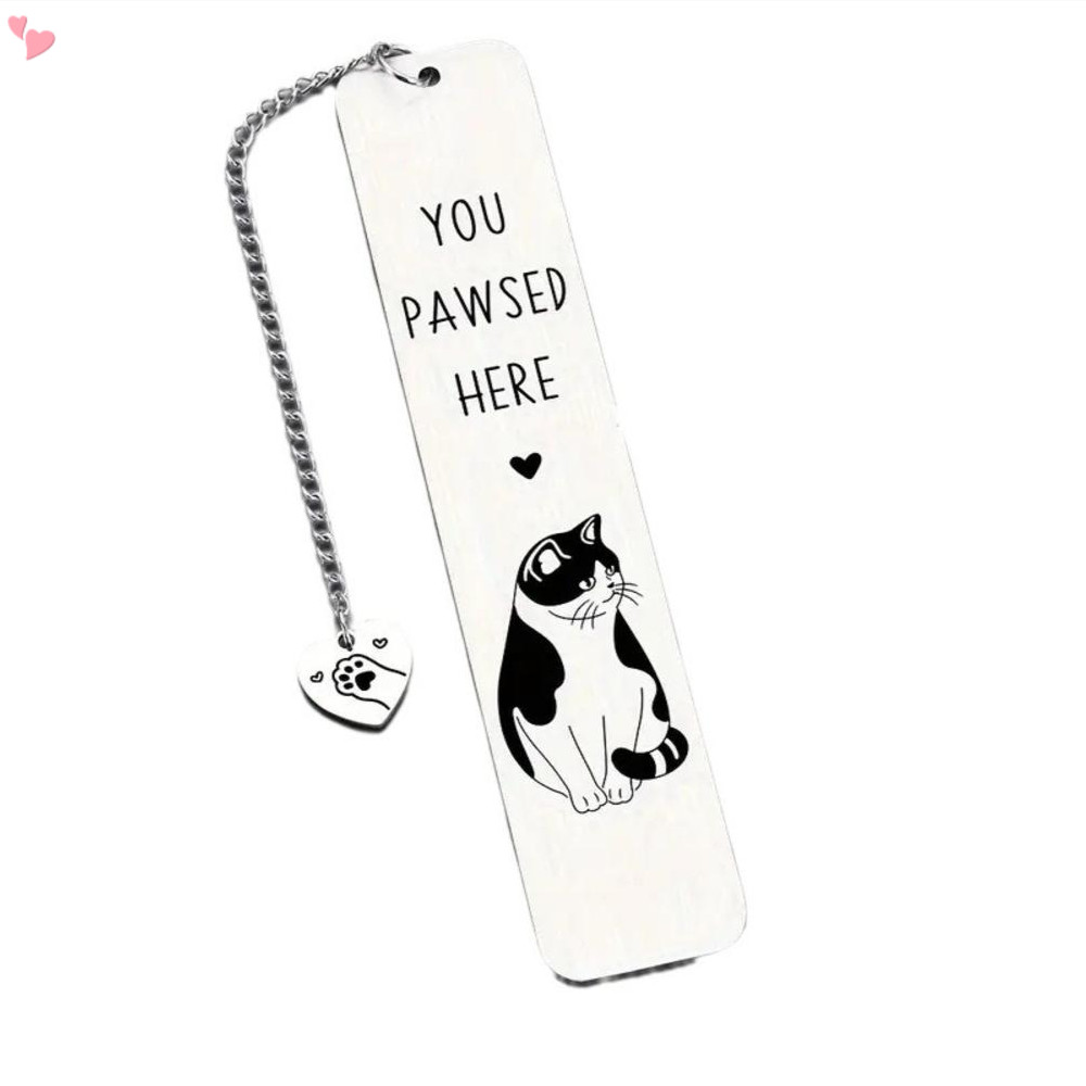 Cute Cat Bookmarks Metal Silver Bookmarks Reading Marks Book Lovers ...