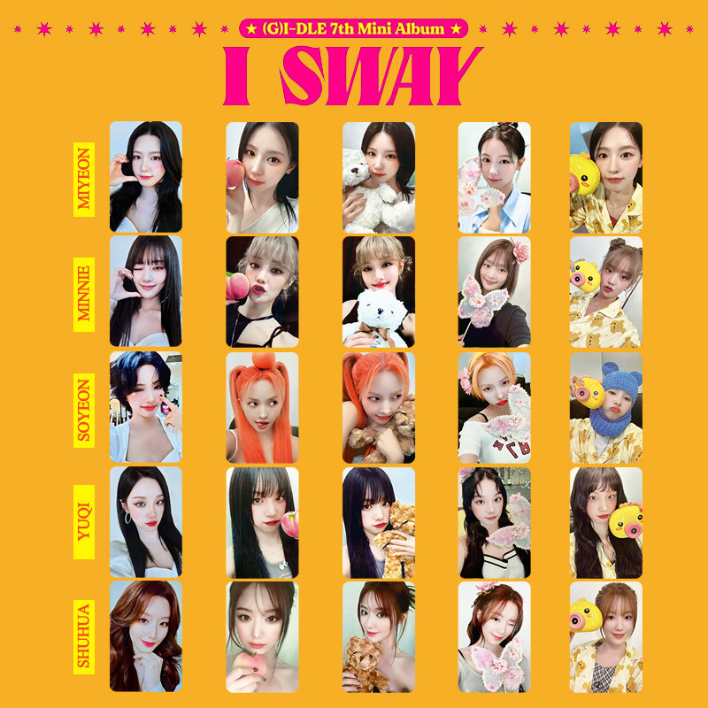 5pcs/set GIDLE I SWAY Lomo Card MAKESTAR LINE FRIENDS KBS Photocards (G ...