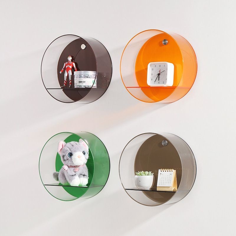 READY STOCK Acrylic Wall-Mounted Decor Display Storage, Wall-Mounted ...
