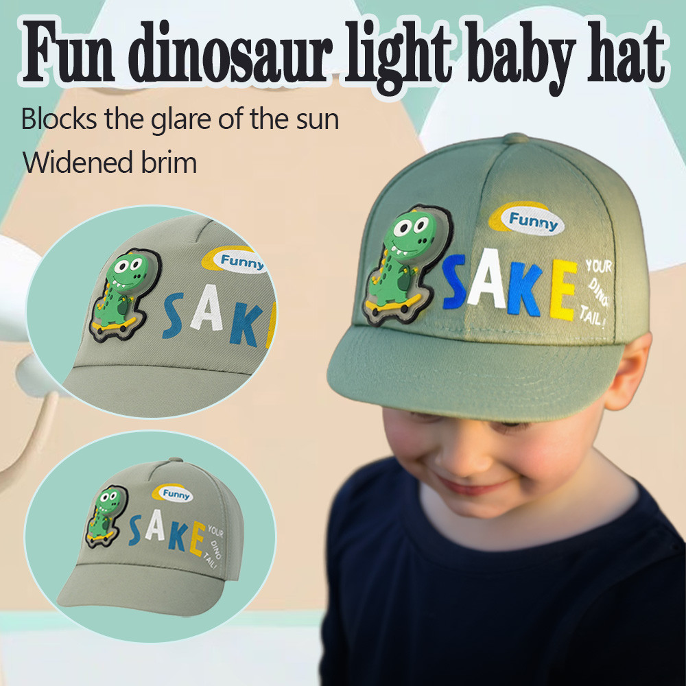 Dinosaur Bear Cap Kids Baseball Cartoon Baby Hat Toddler Boys Summer ...