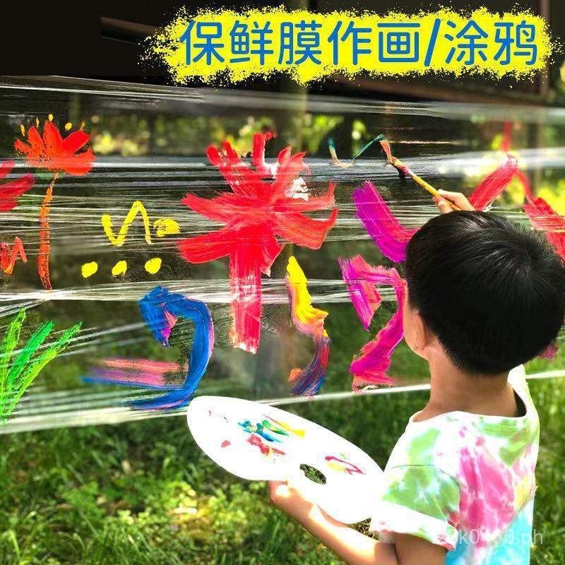 Activity Cling Film Props Art Parent-Child Outdoor diy Graffiti Drawing ...