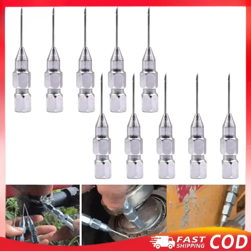 5pcs Grease Needle Nozzle Stainless Steel Grease Needle Nose Grease Gun ...