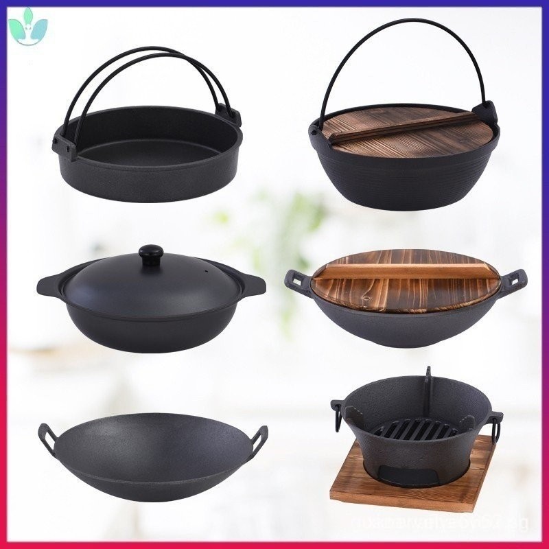 [In stock] old-fashioned thick cast iron double ear dry stew pot ...