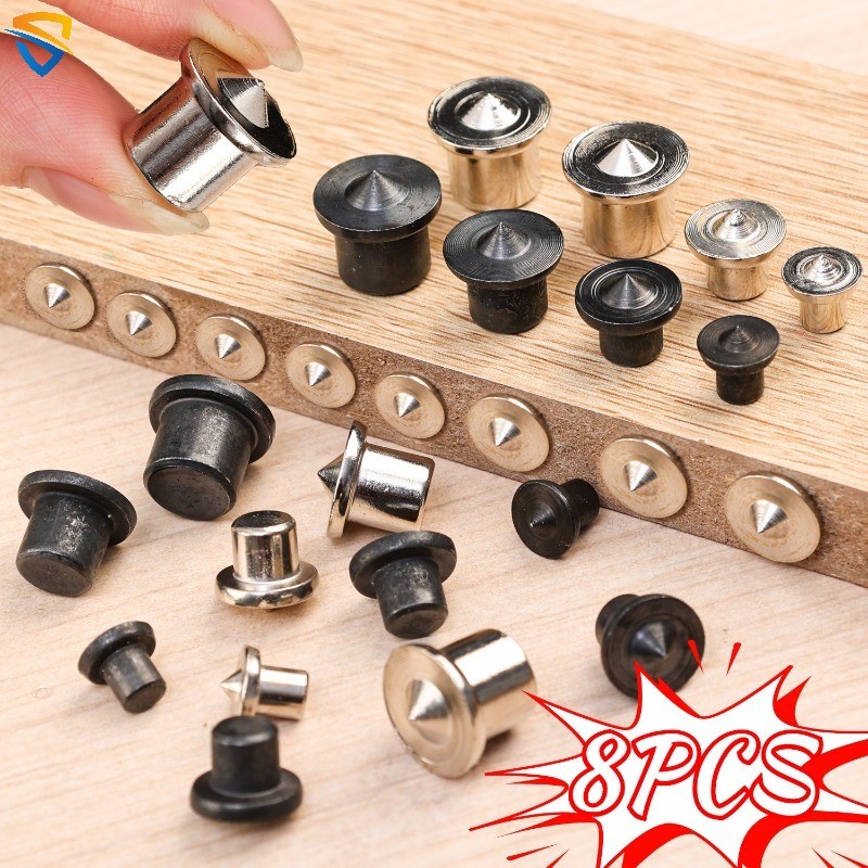8Pcs Carbon Steel Dowel Centre Point Pins DIY Woodworking Center ...