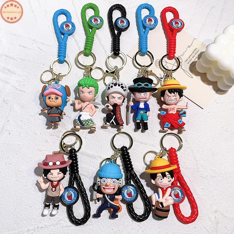 RICHTRY One Piece Keychains Anime Monkey D. Luffy Tony Chopper Roronoa ...