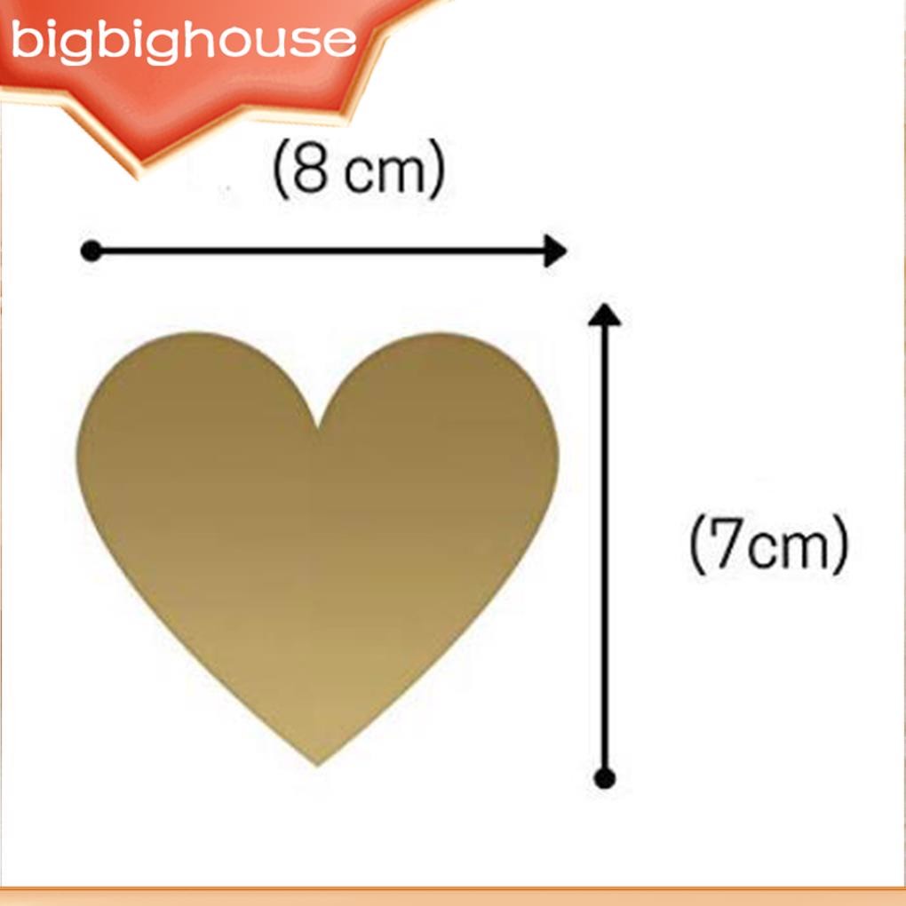 50 Sheet Love Heart Scratch Off Stickers Labels for Greeting Card ...