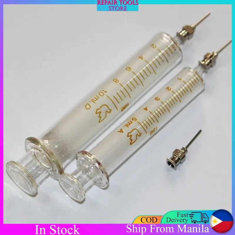 RELIFE Glass Syringe 5ml 10ml Mobile Phone Repair Special Welding Oil Welding Container Syringe ...