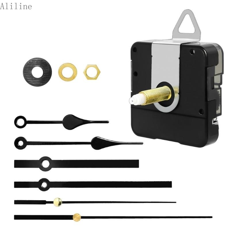 Alilin Clock Movement Kits Long and Short Spindle Hands Wall Clock Motor Repair Parts Quiet ...
