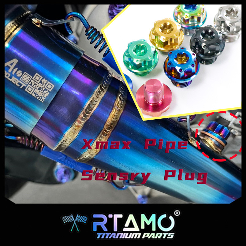 RTAMO Titanium Gr5 Oxygen O2 Sensor Bung Plug Bolt Nmax Xmax Tmax Pipe ...
