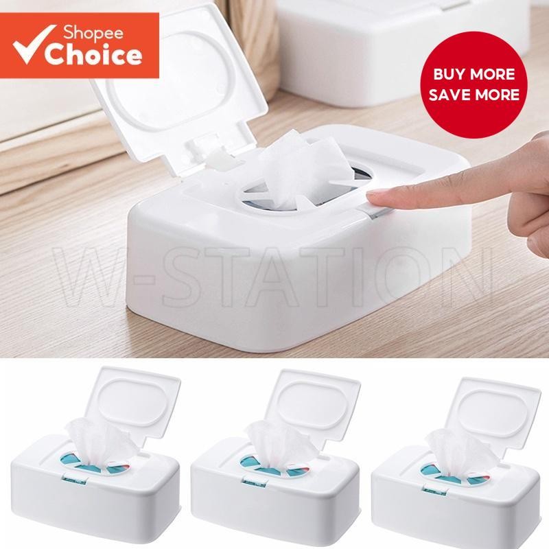 Wipes Napkin Storage Container Wipes Dispenser Plastic Portable Wet ...