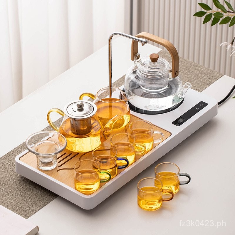 Electric Ceramic Stove Small Tea Table Fully Automatic Glass Tea Tray ...