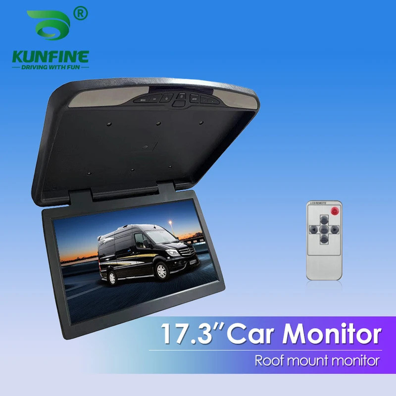 17.3 Inch Car Roof Monitor 1080P Flip Screen Top Multimedia Video ...