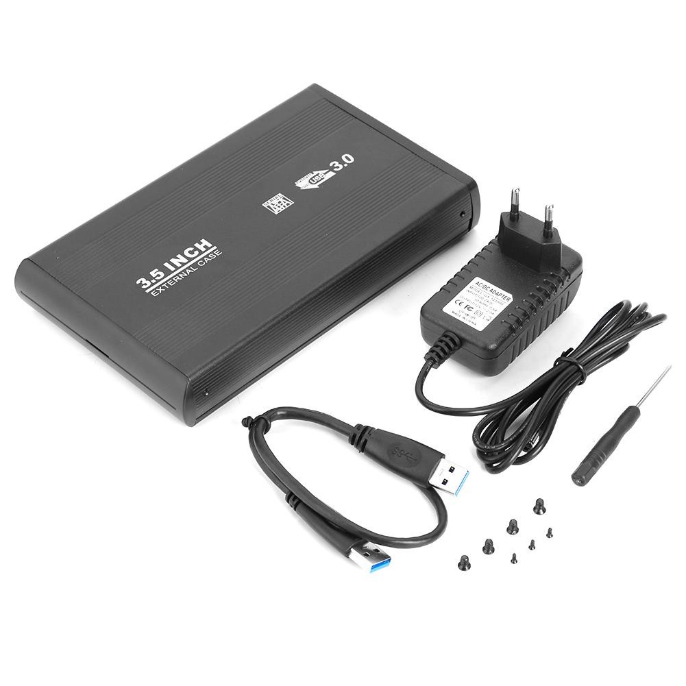 3.5 inch USB 3.0 to SATA HDD Case SSD Hard Drive Enclosure 5Gbps USB 3. ...