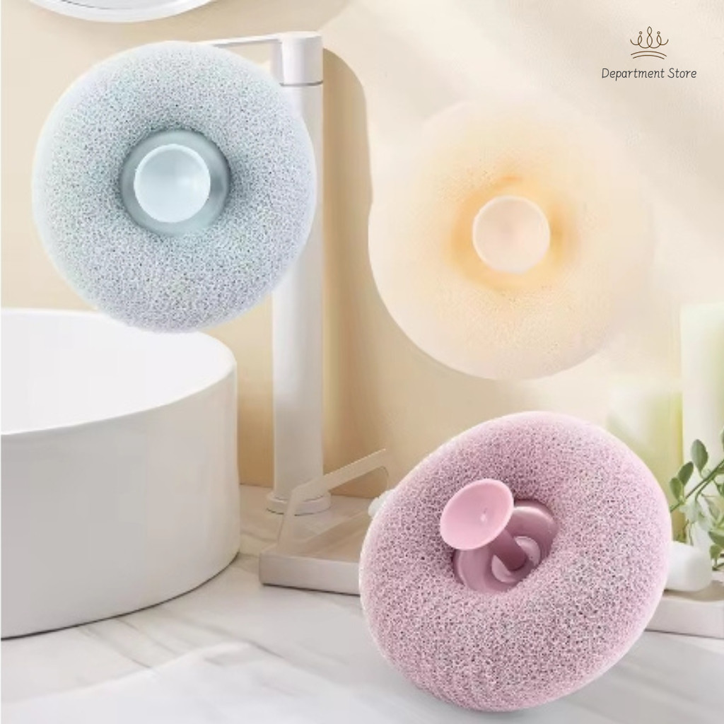 1PCS Natural Loofah Bath with Suction Ball Body Scrub Massage Ball ...
