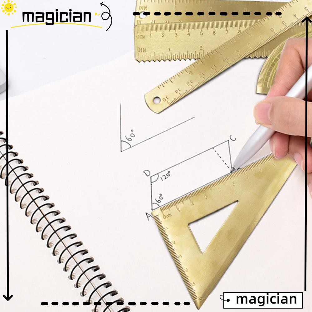 MAG Painting Drawing Tools, Gold Bookmark Measuring Tool Brass Straight ...