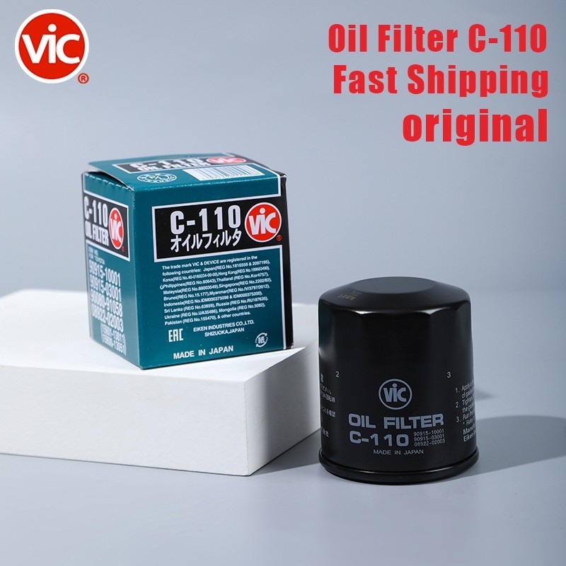 NEW ARRIVAL VIC Oil Filter C-110 for Toyota Vios/ Avanza/ Corolla/ Wigo ...
