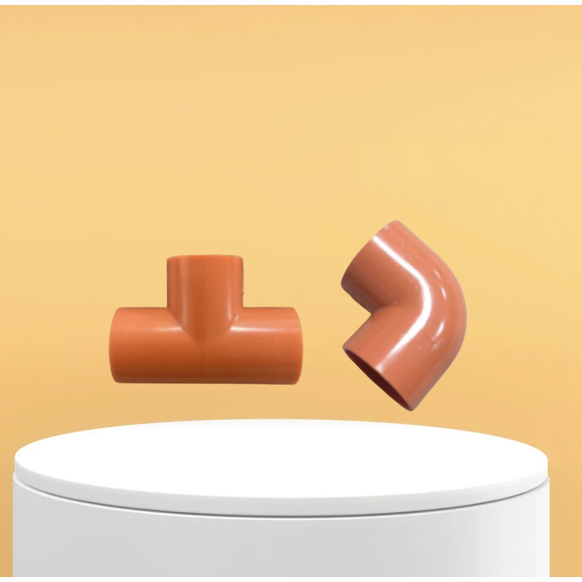 ELBOW TEE PIPE ORANGE PVC FITTINGS | Shopee Philippines