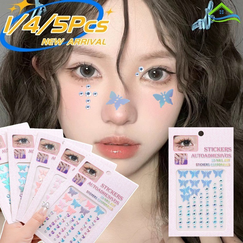 Classic Practical Disposable Butterfly Shape Sparkling Body Decals- DIY ...