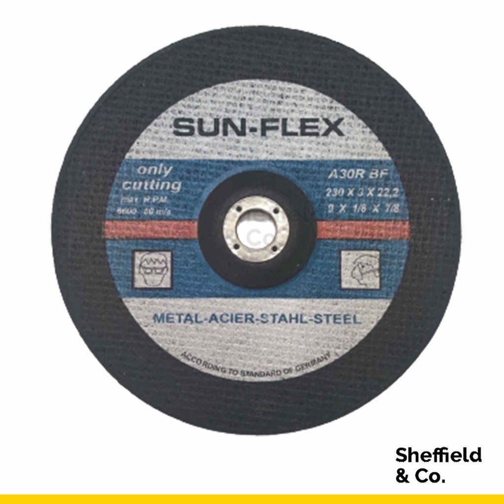 SUN-FLEX Depressed Center Cutting Disc Wheel (9") for Metal | (5pcs ...