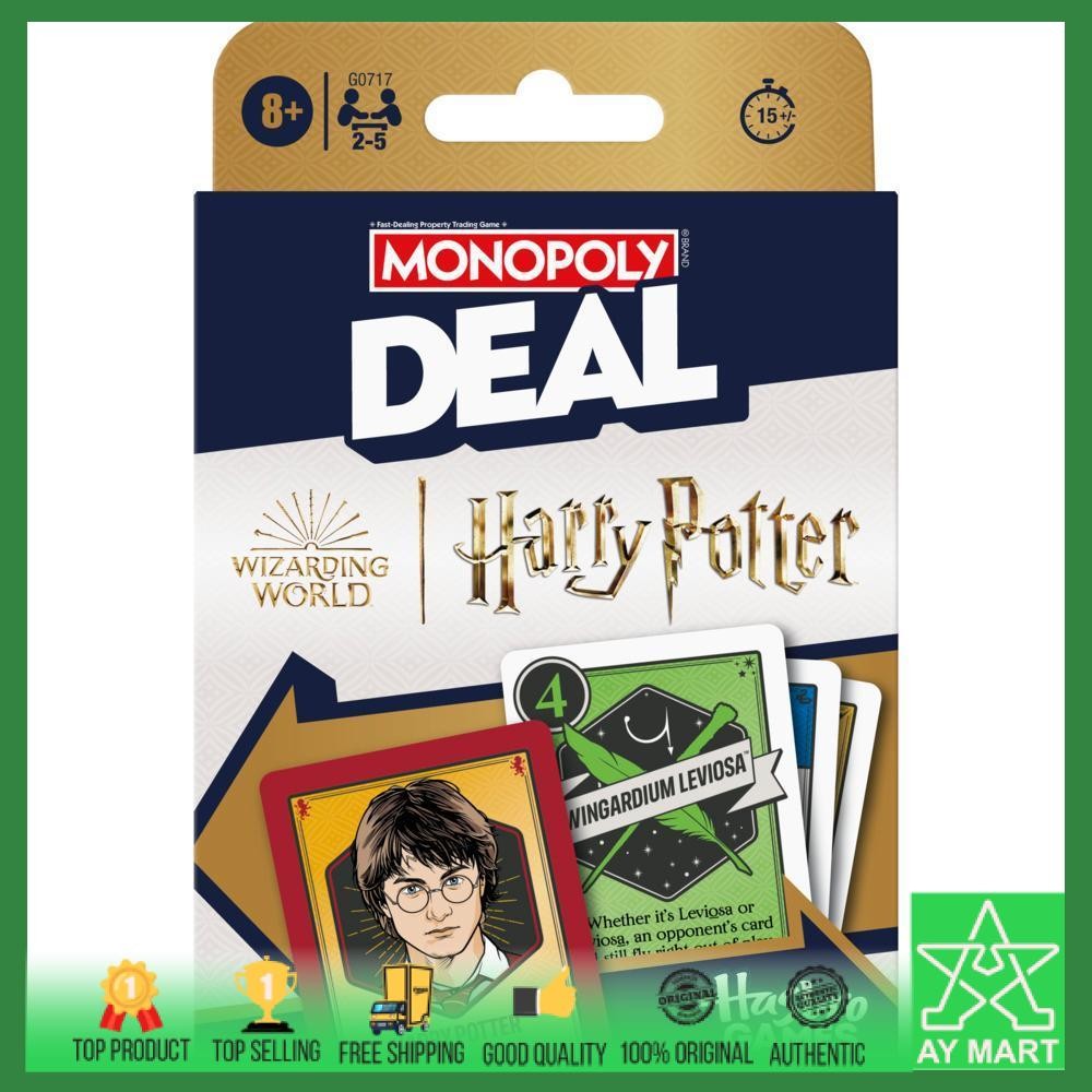 Monopoly Deal Harry Potter Card Game Magical Edition with Iconic ...