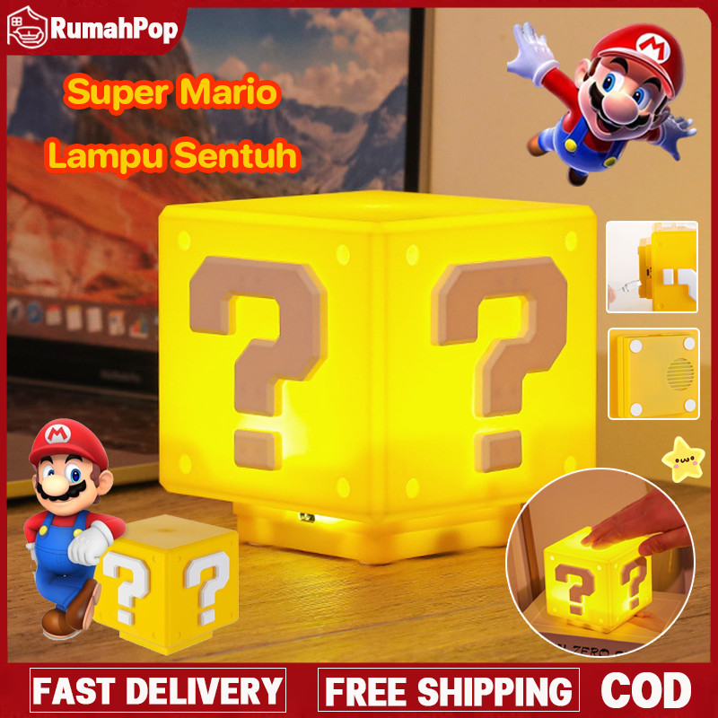 Super Mario Touch Lamp / Question Mark Night Light / Super Mario Night ...