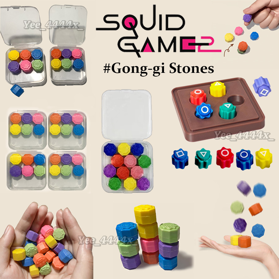 Squid Game 2 Gonggi Stones | Gonggi Korean Game Stones Set with Storage ...