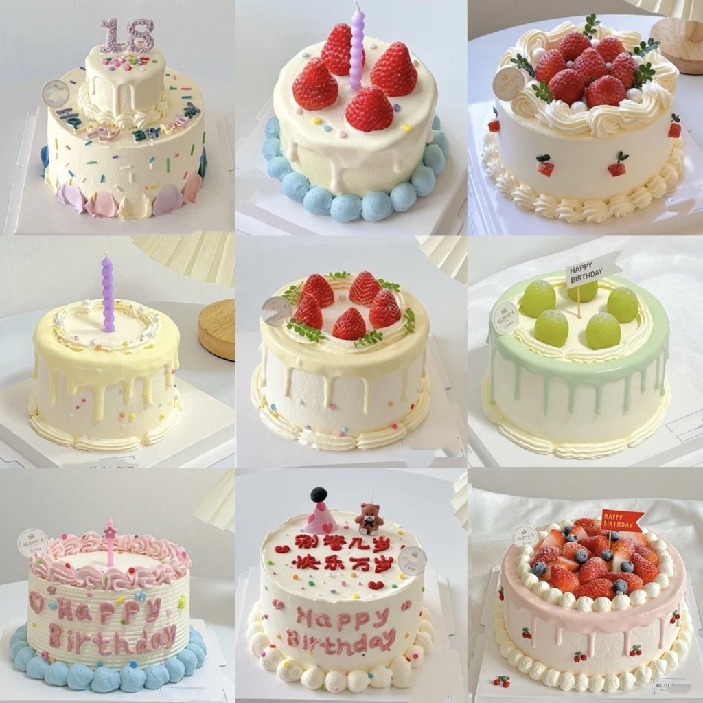 2024 Simulation Cake Fruit Cake Model Cream Fake Plastic Window Display ...