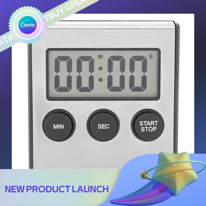 Kitchen Digital Timer Cooking Timer Multi-Function Timer with Magnet on ...