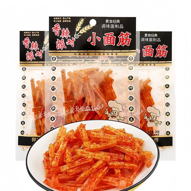 Gluten Latiao! Spicy Bbq Chewy Spicy And Tangy Made With Wheat Chili ...