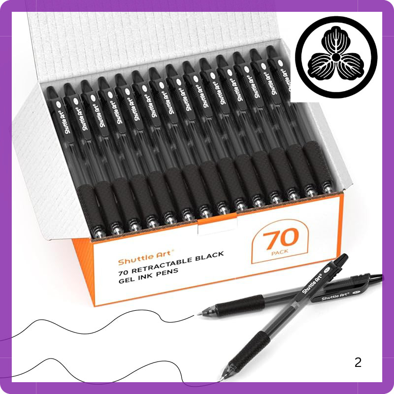 Gel Ballpoint Pen Gel Pen Gel Ink Click Type Black 70-Piece Set 0.7mm ...